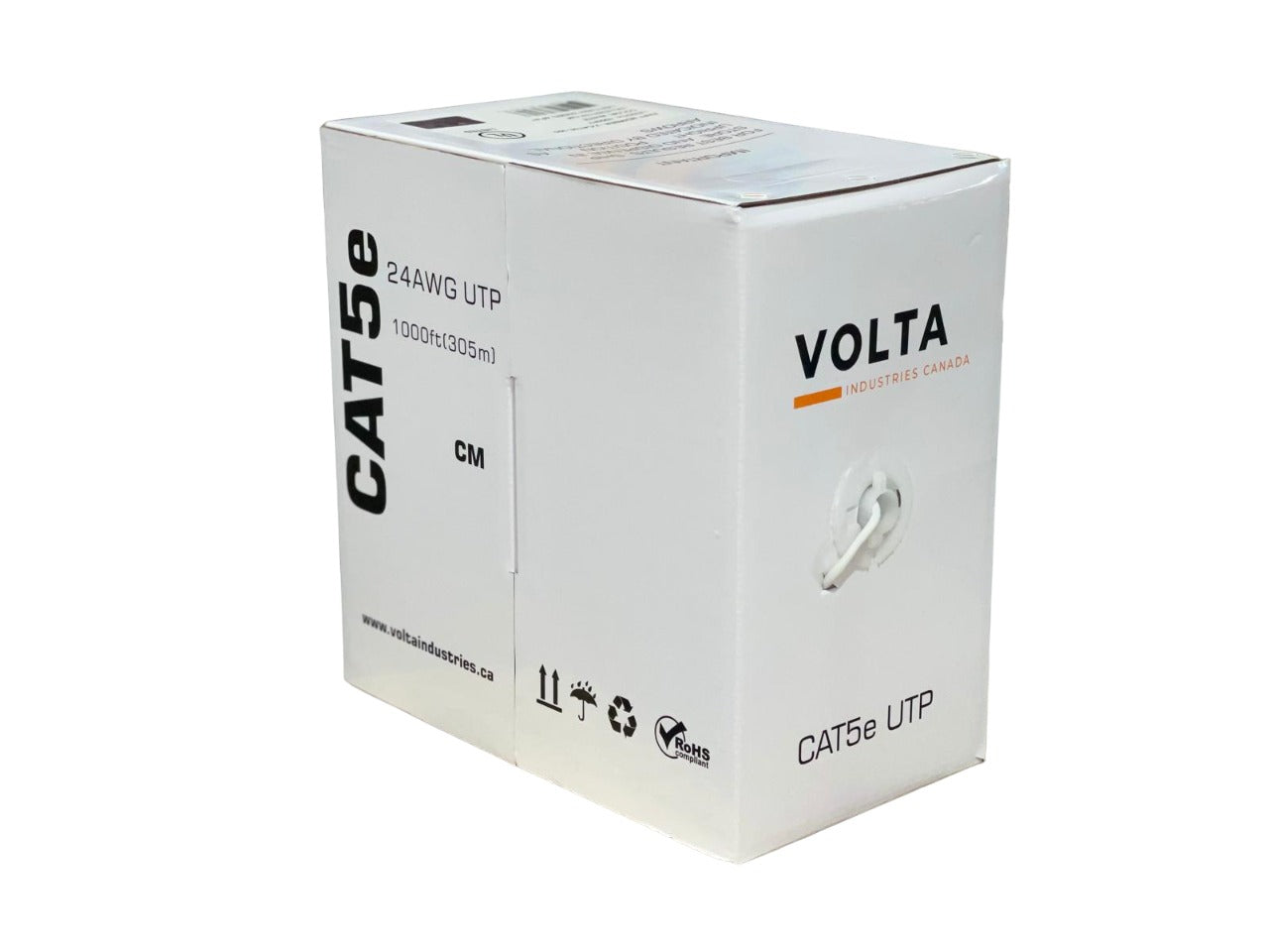 Cat5e Utp Ul Cm 1000ft/box White – Volta Industries Canada